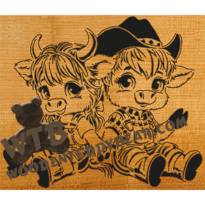 Cow Kids - Advanced | Fretwork Scroll Saw Pattern | Wooden Teddy Bear ...