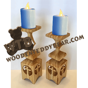 Compound Cut Tea Light Stands #4 | Fretwork Scroll Saw Pattern | Wooden ...