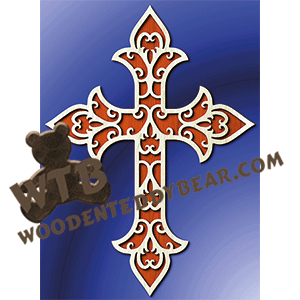 Tribal Tattoo Style Cross | Fretwork Scroll Saw Pattern | Wooden Teddy ...
