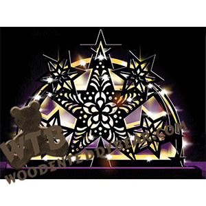 Stars Arch | Fretwork Scroll Saw Pattern | Wooden Teddy Bear