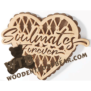 Soulmates Forever Lattice Heart | Fretwork Scroll Saw Pattern | Wooden ...