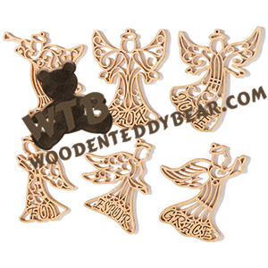Filigree Christmas Spirit Angels (French) | Fretwork Scroll Saw Pattern ...
