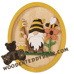 Gnome Beekeeper Segmentation | Fretwork Scroll Saw Intarsia Pattern ...
