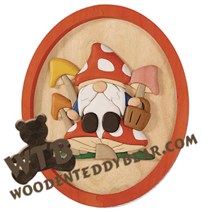 Gnome Toadstool Farmer Segmentation | Fretwork Scroll Saw Intarsia ...