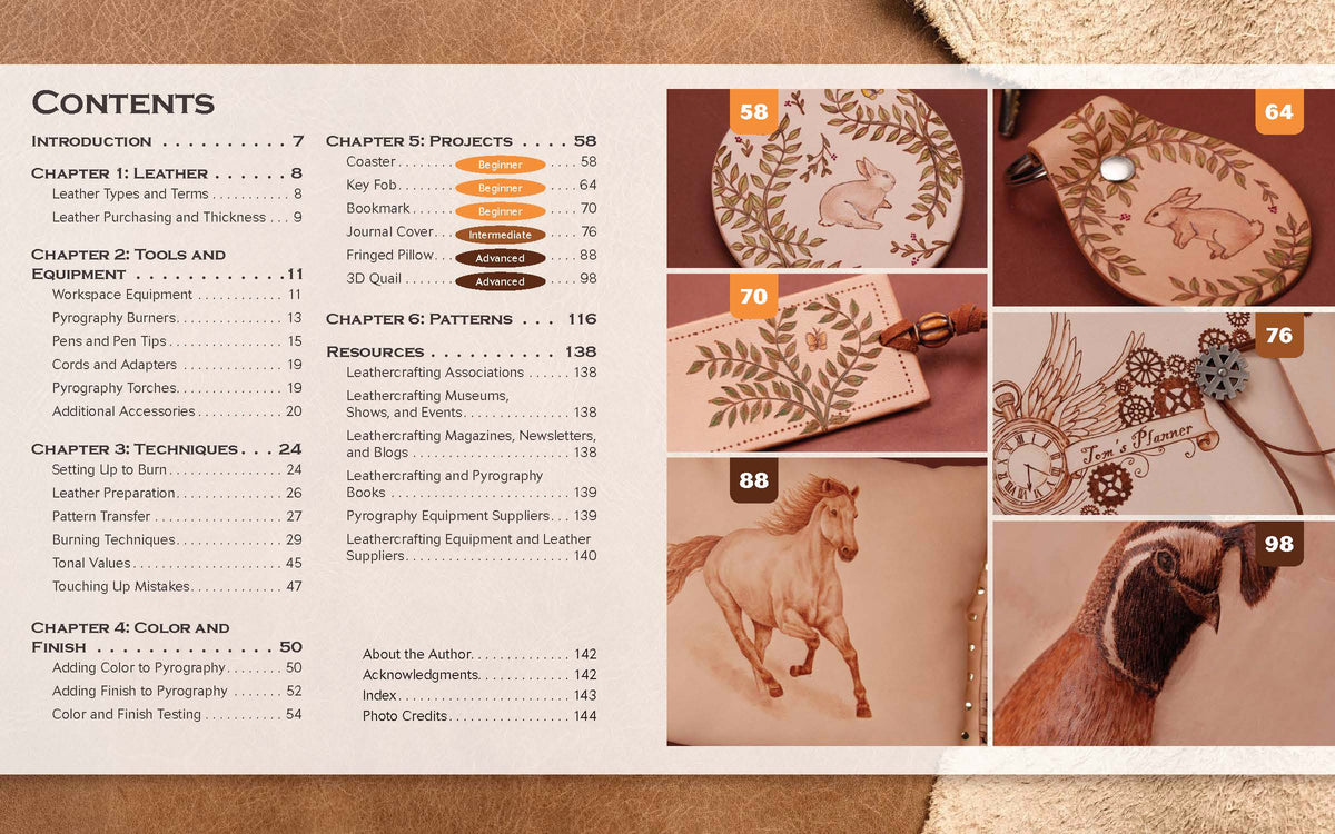 Leather Pyrography | The Wooden Teddy Bear - The Wooden Teddy Bear, Inc