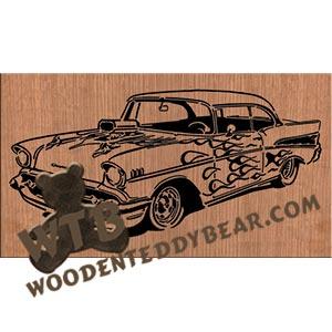 Bob's Flamed 1957 Chevy fretwork scroll saw pattern | The Wooden Teddy ...
