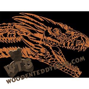 Dragon | Advanced Fretwork Scroll Saw Pattern | Wooden Teddy Bear