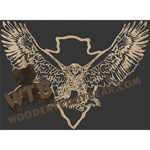 Eagle in Arrowhead #1 - Advanced | Fretwork Scroll Saw Pattern | Wooden ...