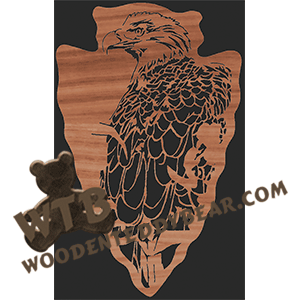 Eagle in Arrowhead #2 - Advanced | Fretwork Scroll Saw Pattern | Wooden ...