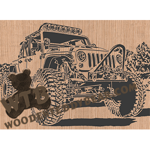 Off Road Jeep - Advanced | Fretwork Scroll Saw Pattern | Wooden Teddy ...