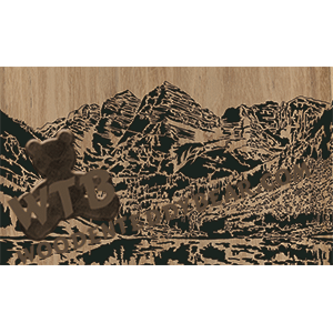 Landscape #1 - Advanced | Fretwork Scroll Saw Pattern | Wooden Teddy Bear