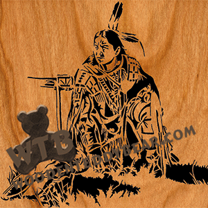 Native American Man in Ceremony #1 - Advanced | Fretwork Scroll Saw ...