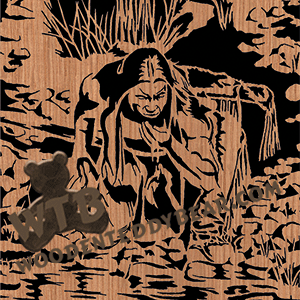 Native American Man Drinking - Advanced | Fretwork Scroll Saw Pattern ...