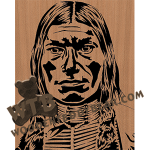 Dakota Chief Low Dog - Advanced | Fretwork Scroll Saw Pattern | Wooden ...