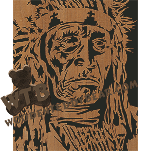 Oglala Chief William Lip - Advanced | Fretwork Scroll Saw Pattern ...