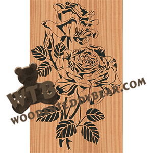 Roses - Advanced | Fretwork Scroll Saw Pattern | Wooden Teddy Bear