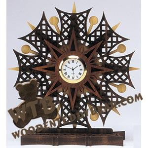 Pinwheel Mini Clock | Fretwork Scroll Saw Pattern