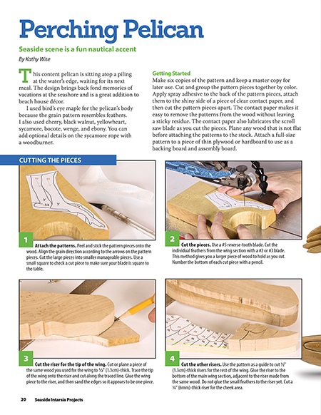 Seaside Intarsia Projects | Fretwork Scroll Saw Pattern | Wooden Teddy ...