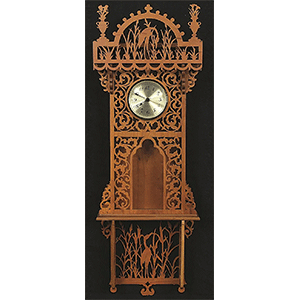 Pomeroy Clock & Shelf | Fretwork Scroll Saw Pattern | Wooden Teddy Bear ...