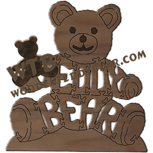 Teddy Bear | Fretwork Scroll Saw Pattern | Wooden Teddy Bear - The Wooden Teddy Bear, Inc