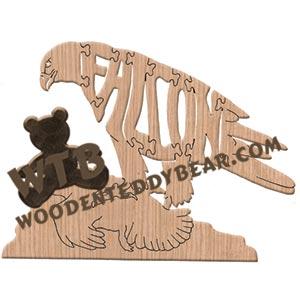 Birds Falcon fretwork scroll saw pattern | The Wooden Teddy Bear