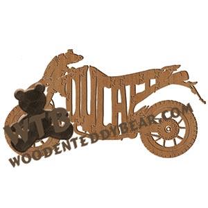 Ducati Motorcycle fretwork scroll saw pattern | The Wooden Teddy Bear