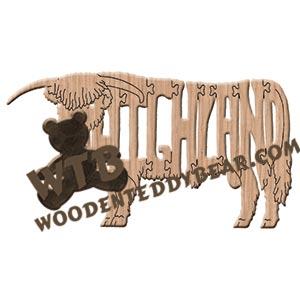 Cows Highland bull fretwork scroll saw pattern | The Wooden Teddy Bear ...