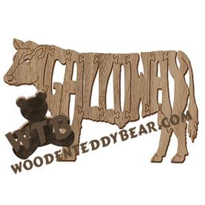 Cows Galloway bull fretwork scroll saw pattern | The Wooden Teddy Bear ...