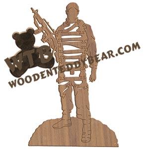 Soldier Standing fretwork scroll saw pattern | The Wooden Teddy Bear