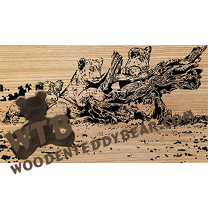 Watching the Hunt (lions) | Fretwork Scroll Saw Pattern | Wooden Teddy ...