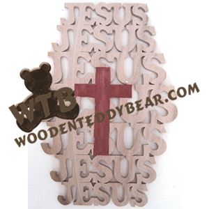 Jesus with Cross | Fretwork Scroll Saw Pattern | Wooden Teddy Bear ...