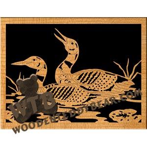Loons and Lilypads fretwork scroll saw pattern | The Wooden Teddy Bear ...