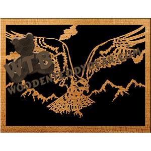 Osprey in Flight fretwork scroll saw pattern | The Wooden Teddy Bear ...
