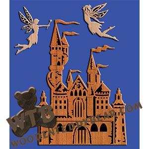 Castle & Fairies fretwork scroll saw pattern |The Wooden Teddy Bear