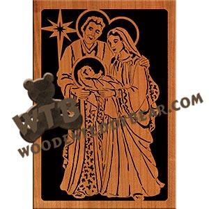 Holy Family #2 fretwork scroll saw pattern |The Wooden Teddy Bear