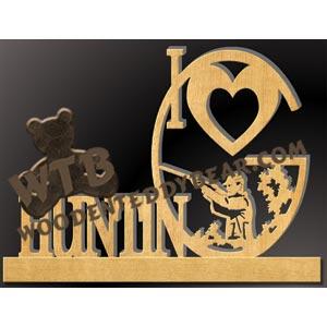 I Love Hunting fretwork scroll saw pattern |The Wooden Teddy Bear