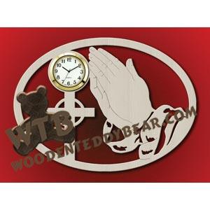Praying Hands Clock fretwork scroll saw pattern |The Wooden Teddy Bear ...