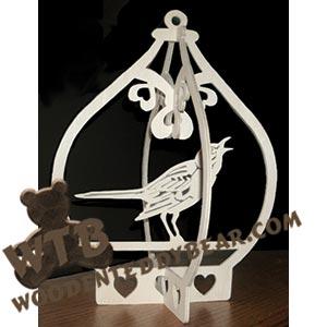 Slotted Bird Cage #3 with Ornament fretwork scroll saw pattern |The ...