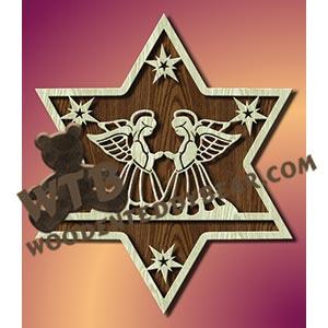 Angels in Star fretwork scroll saw pattern |The Wooden Teddy Bear - The ...