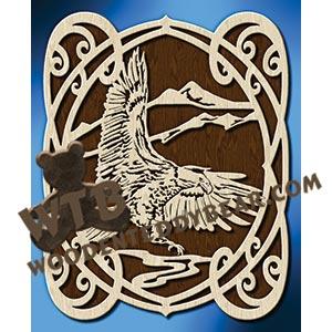 Eagle Hunting fretwork scroll saw pattern |The Wooden Teddy Bear