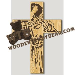 Jesus Portrait Cross fretwork scroll saw pattern |The Wooden Teddy Bear ...