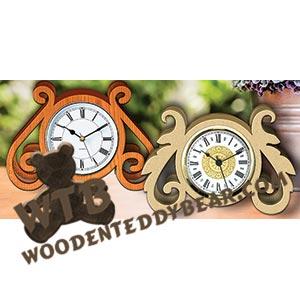 Curly Stand-Up Clocks fretwork scroll saw pattern | The Wooden Teddy ...