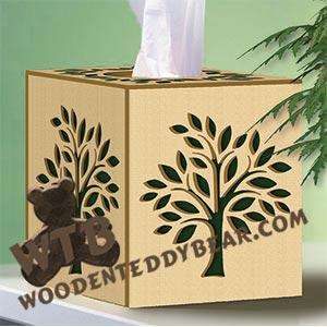 Cube Tissue Box - Tree of Life | Fretwork Scroll Saw Pattern | Wooden ...