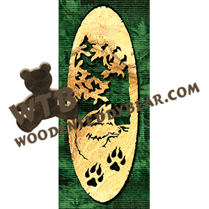 Fox In Oval Wood Slab | Fretwork Scroll Saw Pattern | Wooden Teddy Bear ...