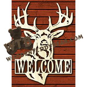 Whitetail Buck Welcome | Fretwork Scroll Saw Pattern | Wooden Teddy ...