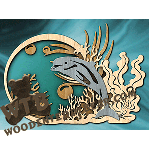 Layered Dolphin Plaque | Fretwork Scroll Saw Pattern | Wooden Teddy ...