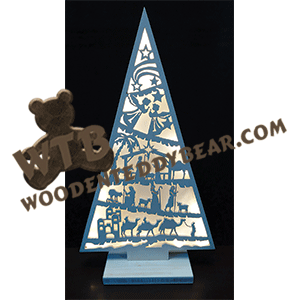 Lighted Large Nativity Tree | Fretwork Scroll Saw Pattern | Wooden ...
