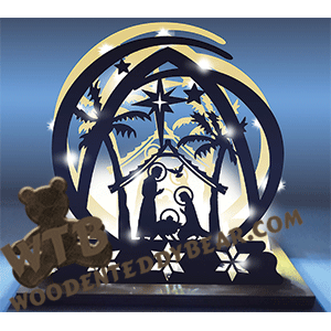 Lighted Nativity Scene #1 | Fretwork Scroll Saw Pattern | Wooden Teddy Bear - The Wooden Teddy ...
