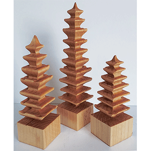 Three Compound Cut Trees | Fretwork Scroll Saw Pattern | Wooden Teddy Bear