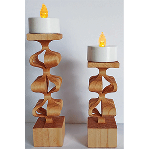 Compound Cut Tea Light Stands #3 | Fretwork Scroll Saw Pattern | Wooden ...